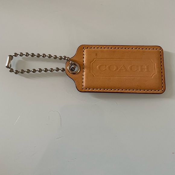 Coach | Accessories | Coach Tag Tan With Silver Hardware | Poshmark